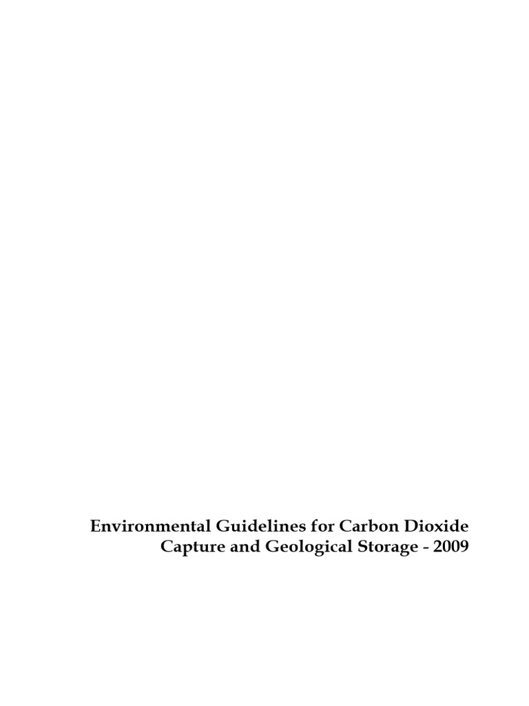 Environmental Guidelines Ccs | PDF | Carbon Capture And Storage ...