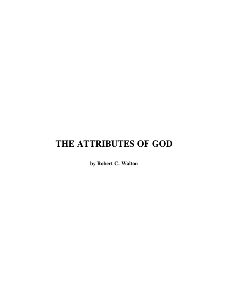 Attributes of God The | PDF | God | Omnipotence