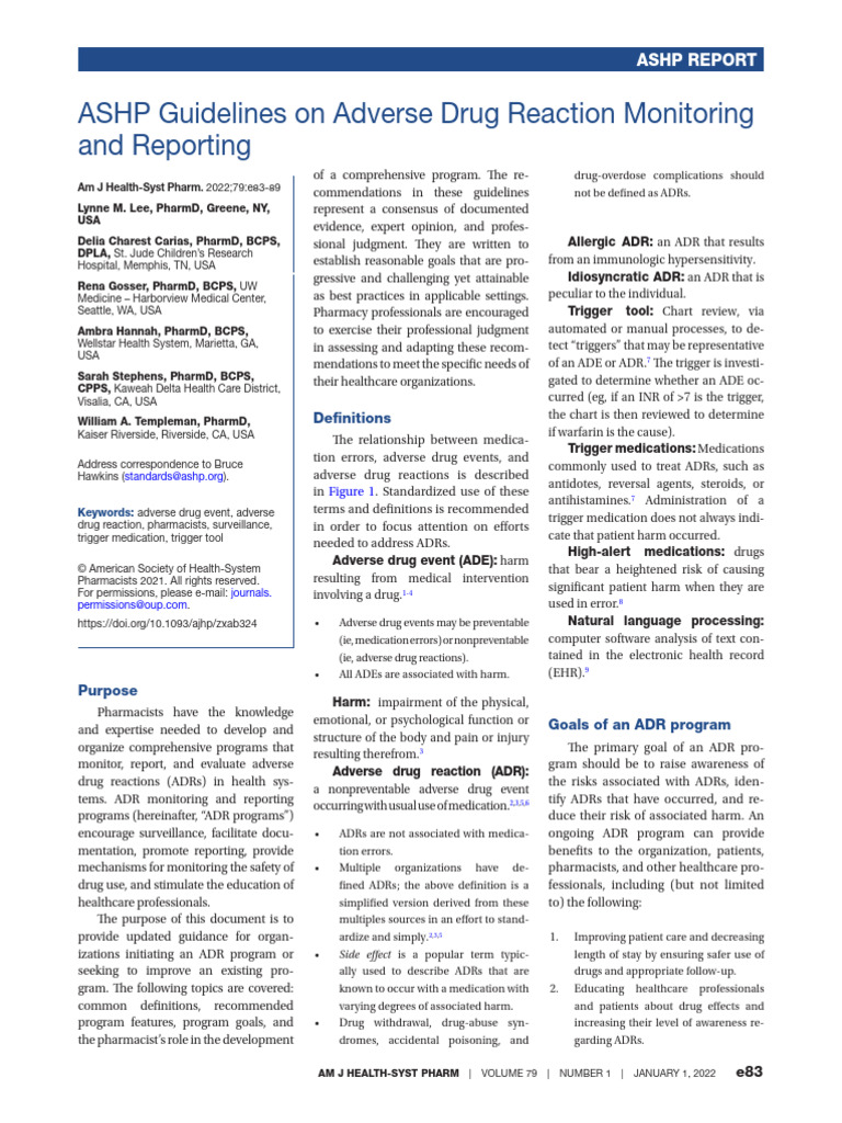 Adverse Drug Reaction Monitoring Reporting | PDF | Drugs | Health Care