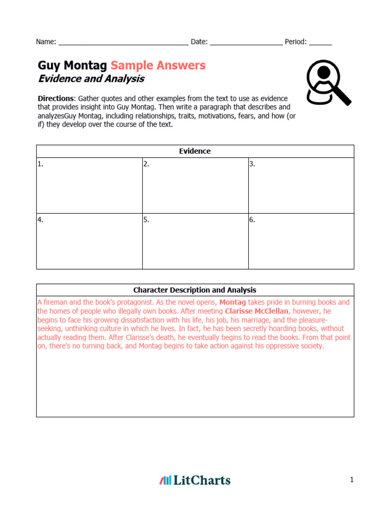 2. Character Analysis Sample Answers | PDF