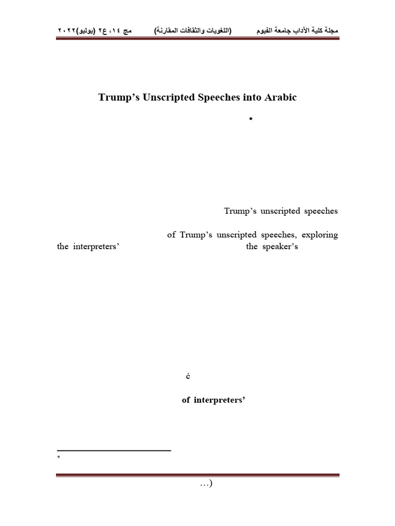 هبة فوزی المصری - Trumpslation Analysed Constraints and Interpreter ...