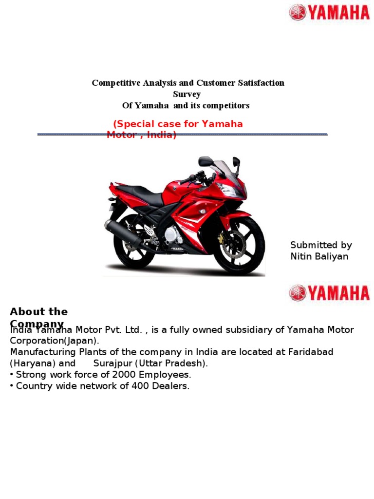 Competitive Analysis and Customer Satisfaction Survey of Yamaha and Its ...