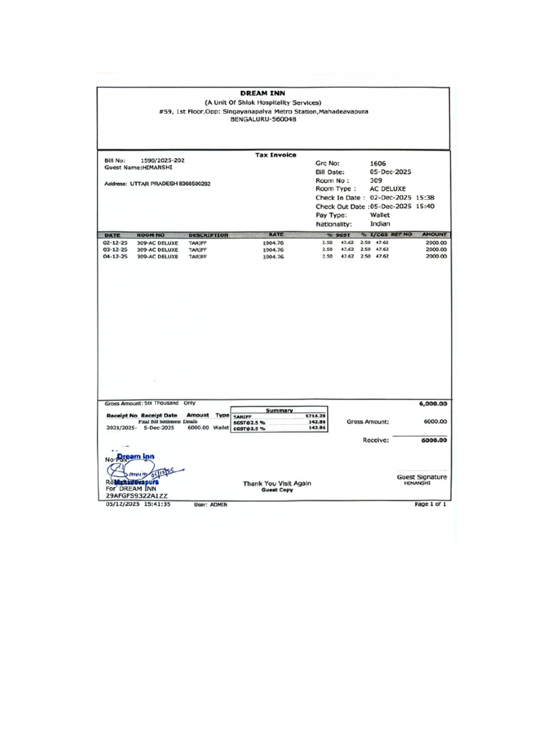 Final Invoice Same | PDF
