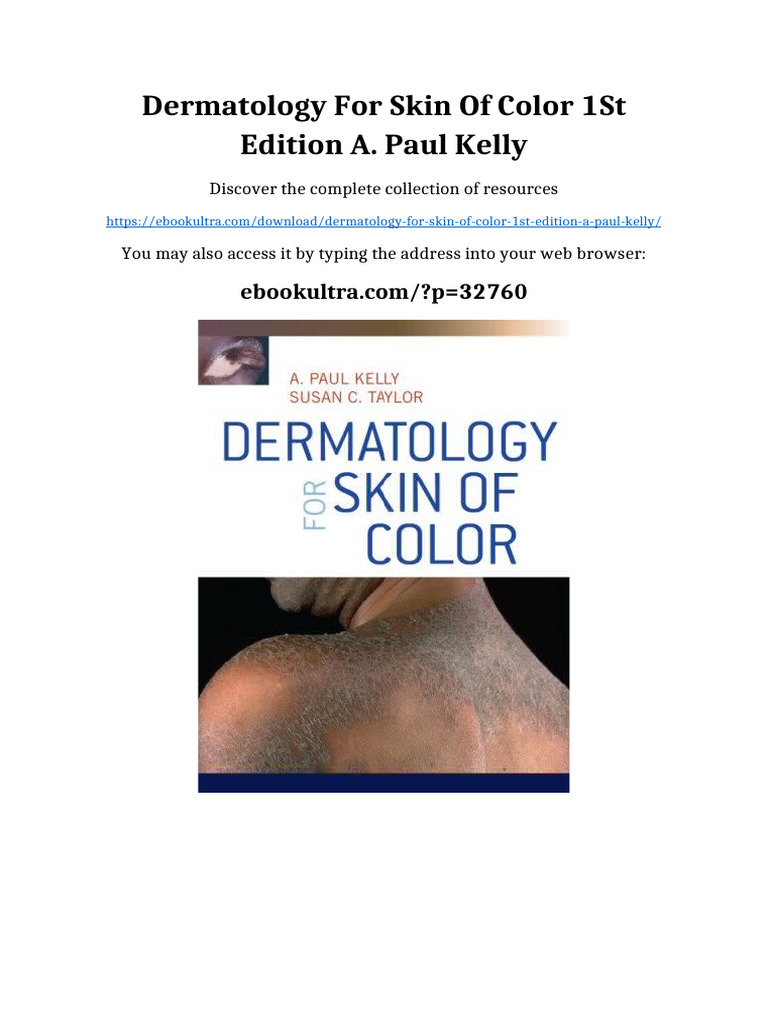 Dermatology for Skin of Color 1st Edition A. Paul Kelly latest pdf 2025 ...