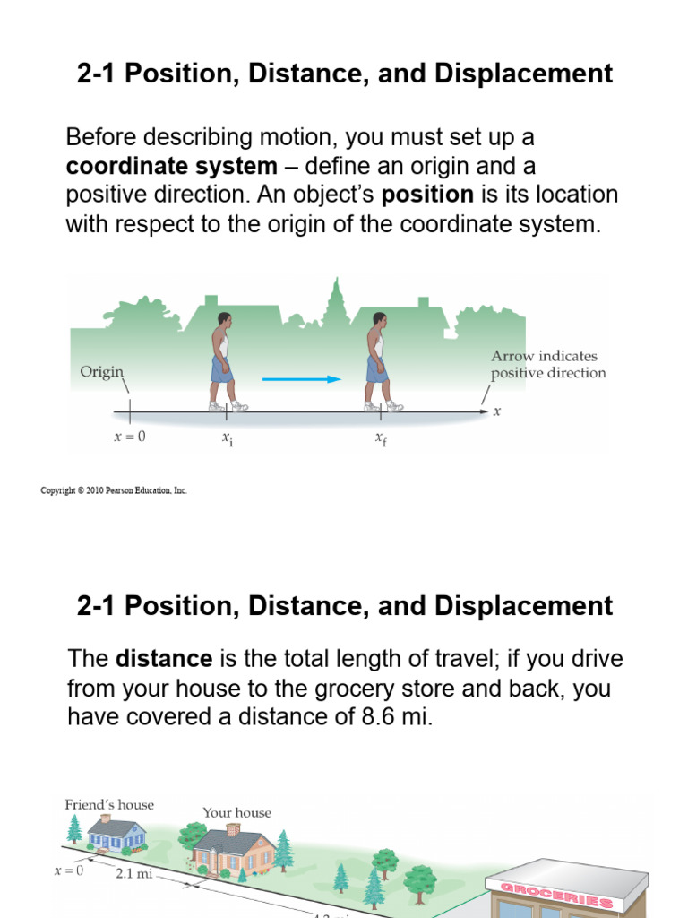Position, Distance and Displacement | PDF