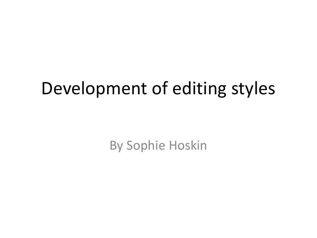 Film Editing Evolution | PDF