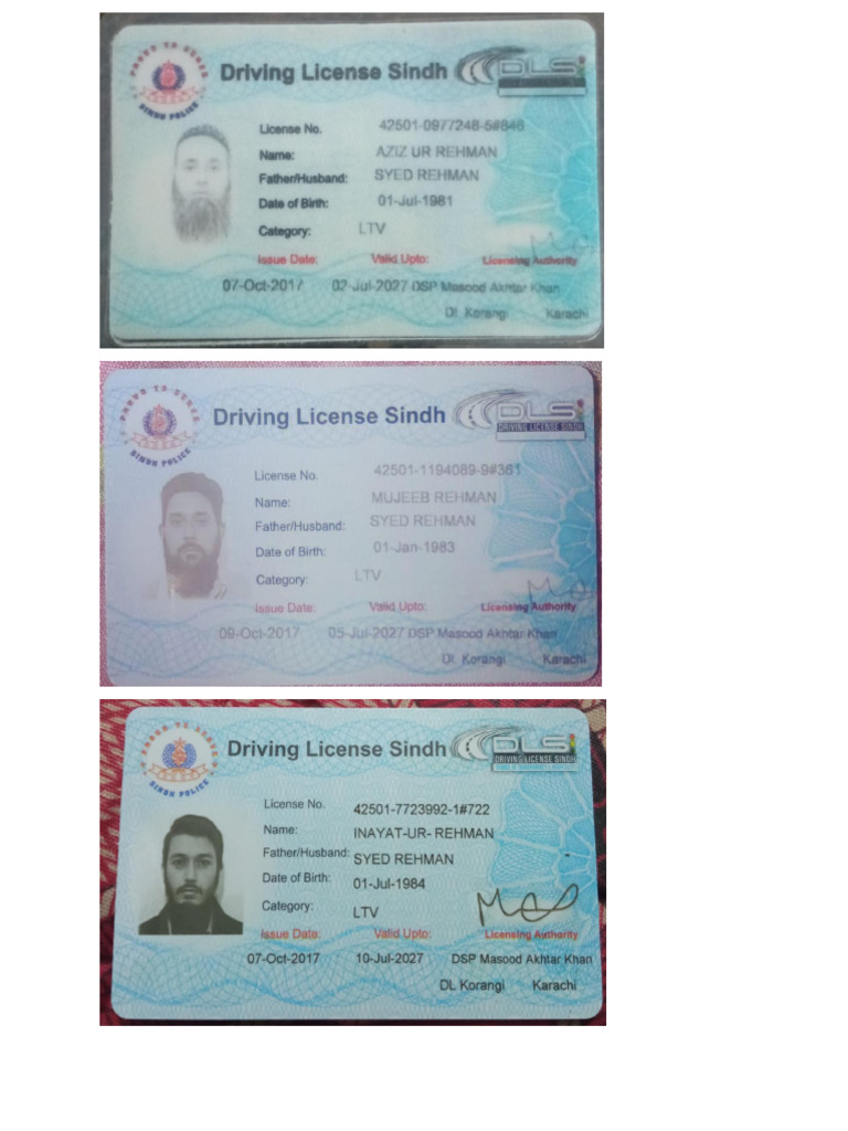 Lifter Driver License | PDF