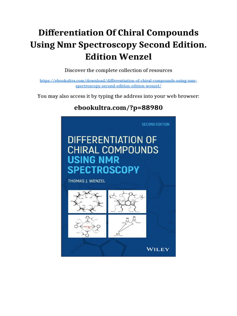 Differentiation of Chiral Compounds Using NMR Spectroscopy Second ...