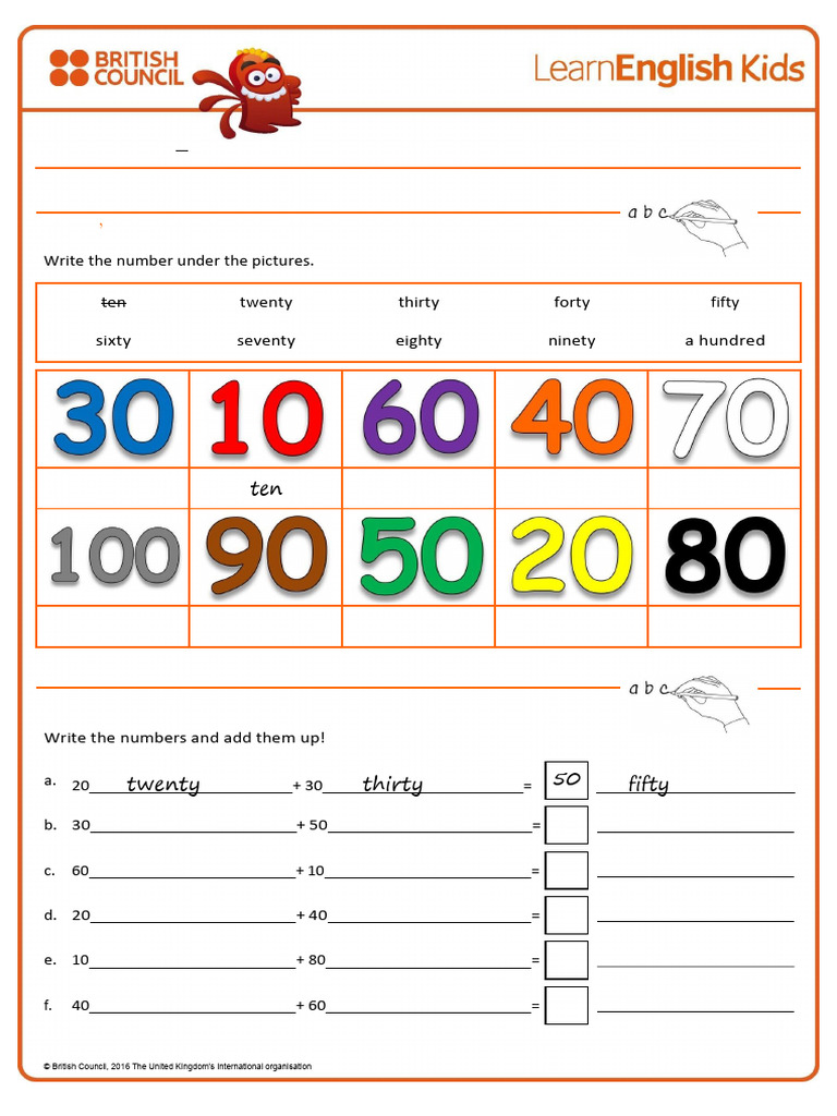 Numbers 1 - 100_22 | PDF