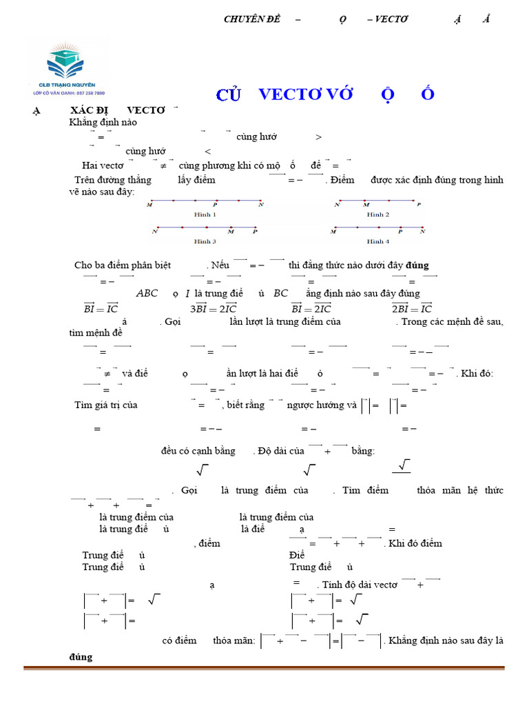 Bài 9 Tích Của Vecto Với Một Số | PDF