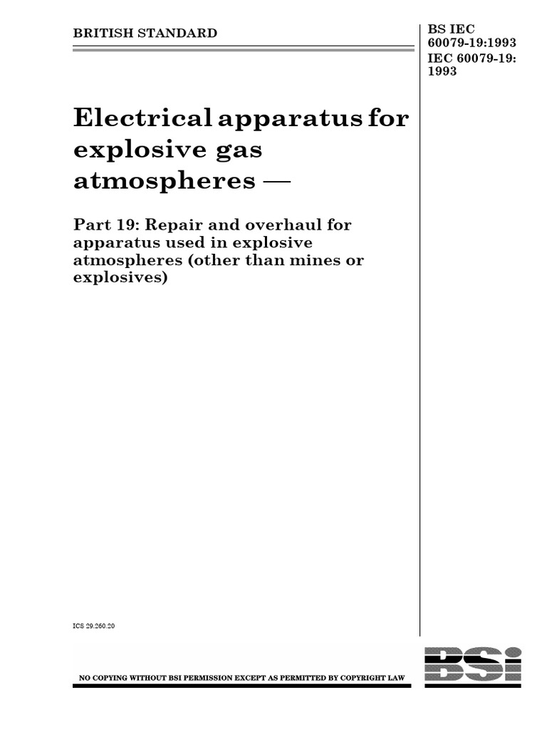 Iec 60079 - 19 | PDF | International Electrotechnical Commission ...
