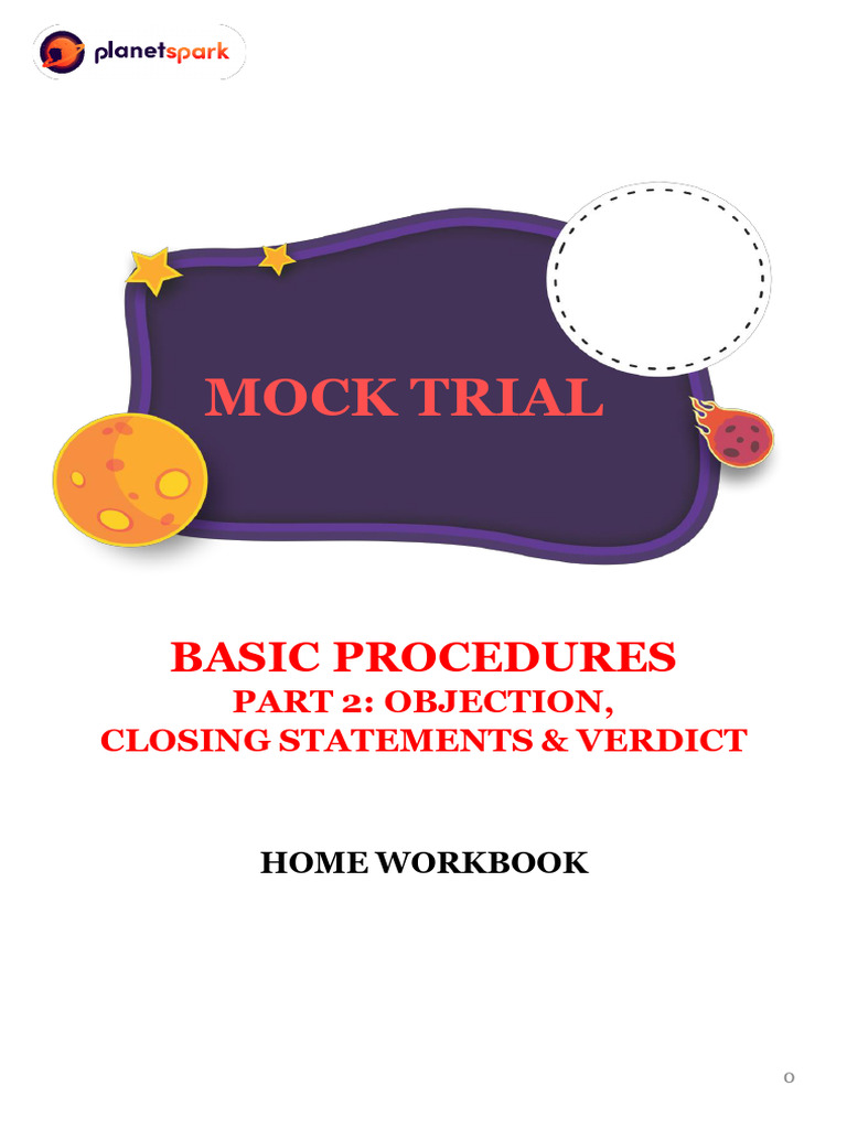 Basic Procedures Part 2_ Objection, Closing Statement and Verdict | PDF ...
