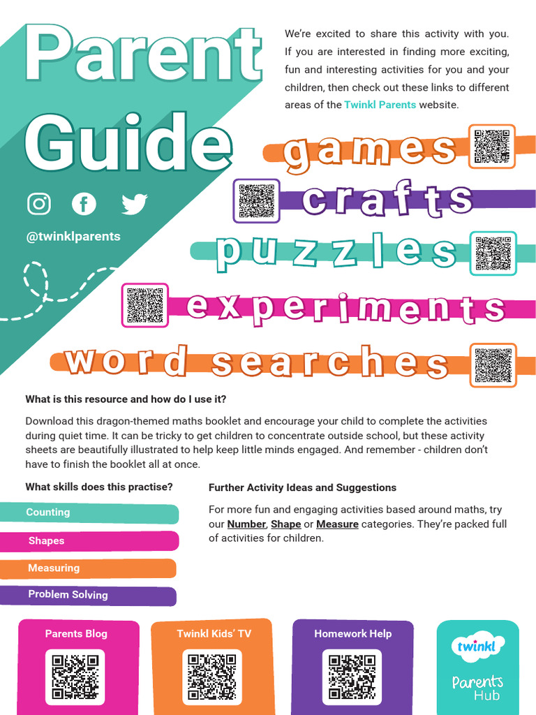 Dragon Maths Activity Booklet Ages 3 - 5 | PDF