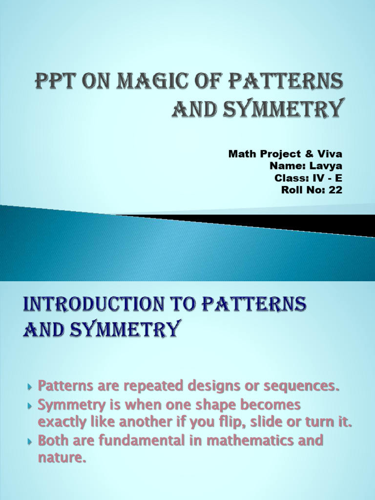 Math Project Patterns Symmetry | PDF