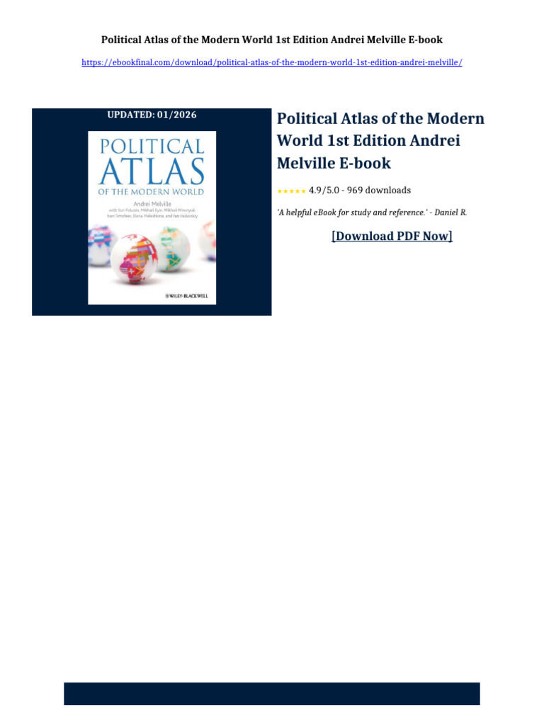 Political Atlas of the Modern World 1st Edition Andrei Melville ebook ...