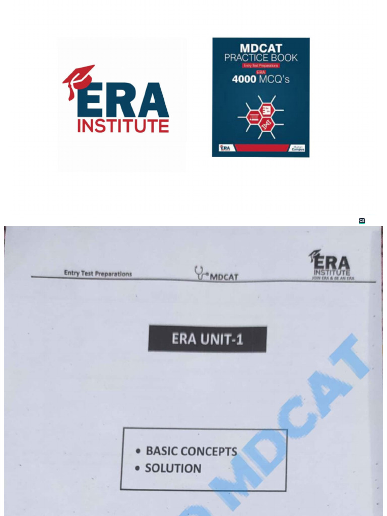 ERA Chem Practice Book | PDF