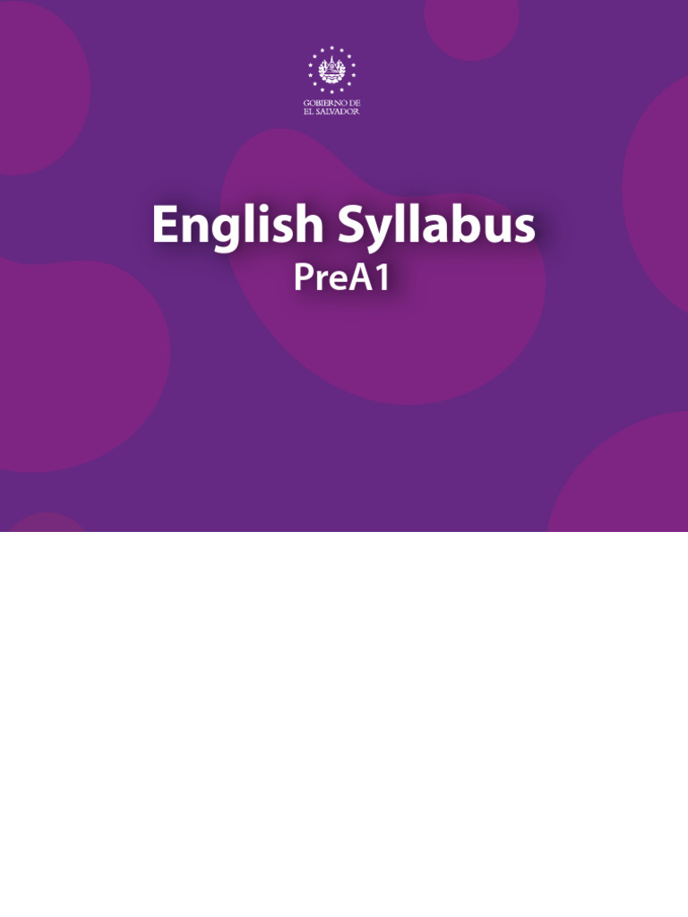 Programa de Estudio Inglés PreA1 III Ciclo | PDF | Educational ...
