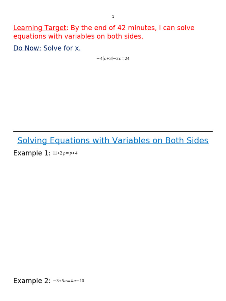 Unit 3 - Inequalities Packet | PDF | Inequality (Mathematics) | Equations