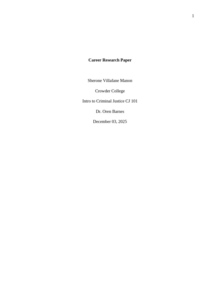 Career Research Paper Template | PDF | Salary | Citation