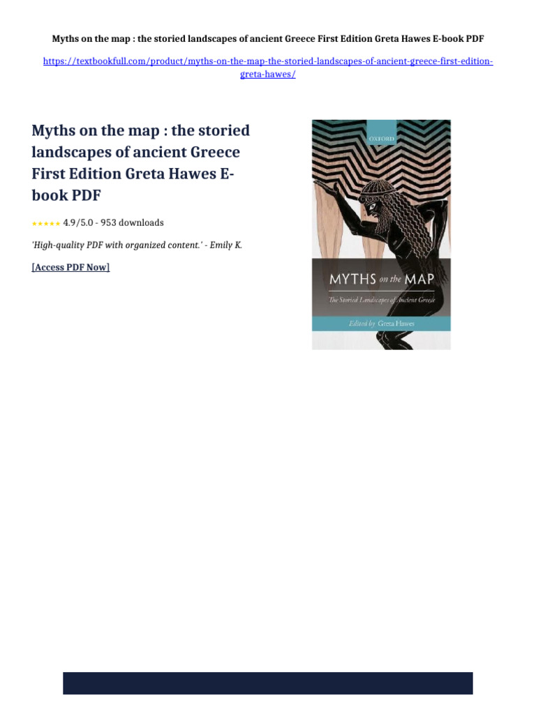 Myths on the map : the storied landscapes of ancient Greece First ...