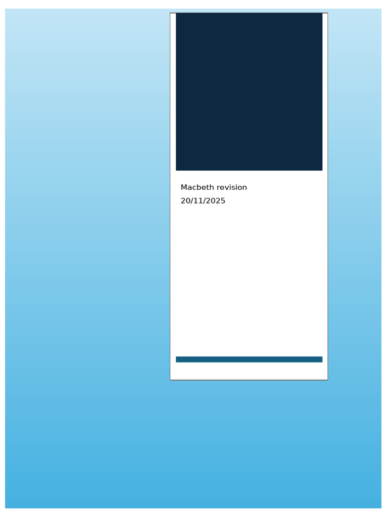 GCSE English Literature Revision Notes Macbeth | PDF