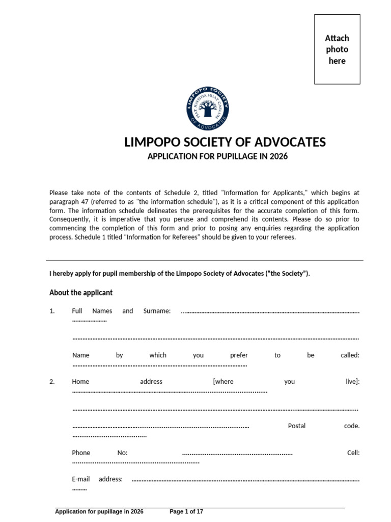 Pupillage-application-form-2026-1 | PDF | Advocate | Citizenship