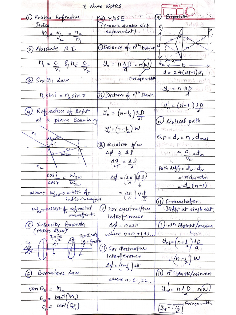 Physics Formula Sheet-2 | PDF