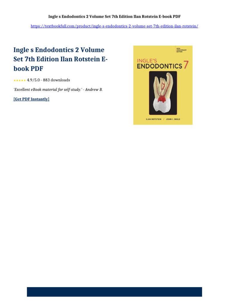 Ingle s Endodontics 2 Volume Set 7th Edition Ilan Rotstein eBook ...