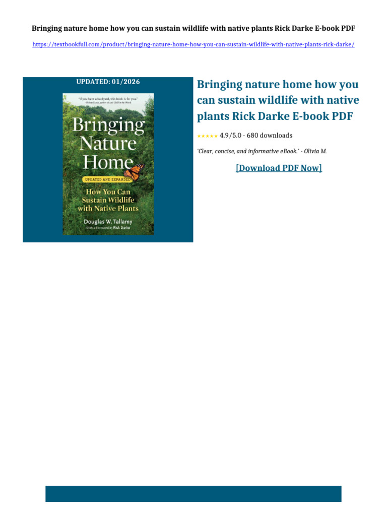 Bringing nature home how you can sustain wildlife with native plants ...