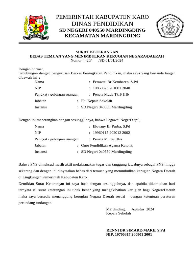 Contoh Bebas Temuan | PDF
