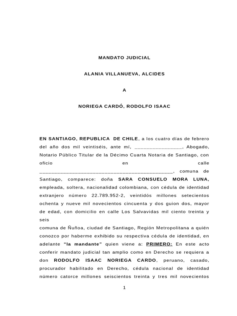 Mandato Judicial Sara Consuelo Mora Luna | PDF | Queja | Gobierno