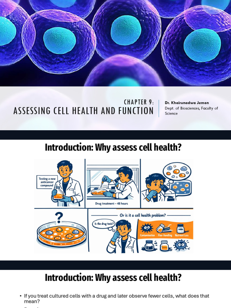 Chapter 9 Assessing Cell Health Part 1 | PDF | Cytotoxicity | Apoptosis