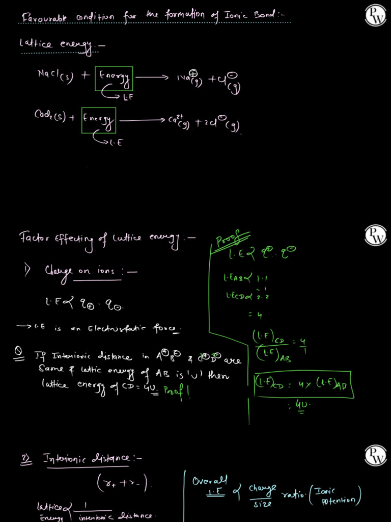 Chemical Bonding and Molecular Structure - 02 - Class Notes - 45 ...