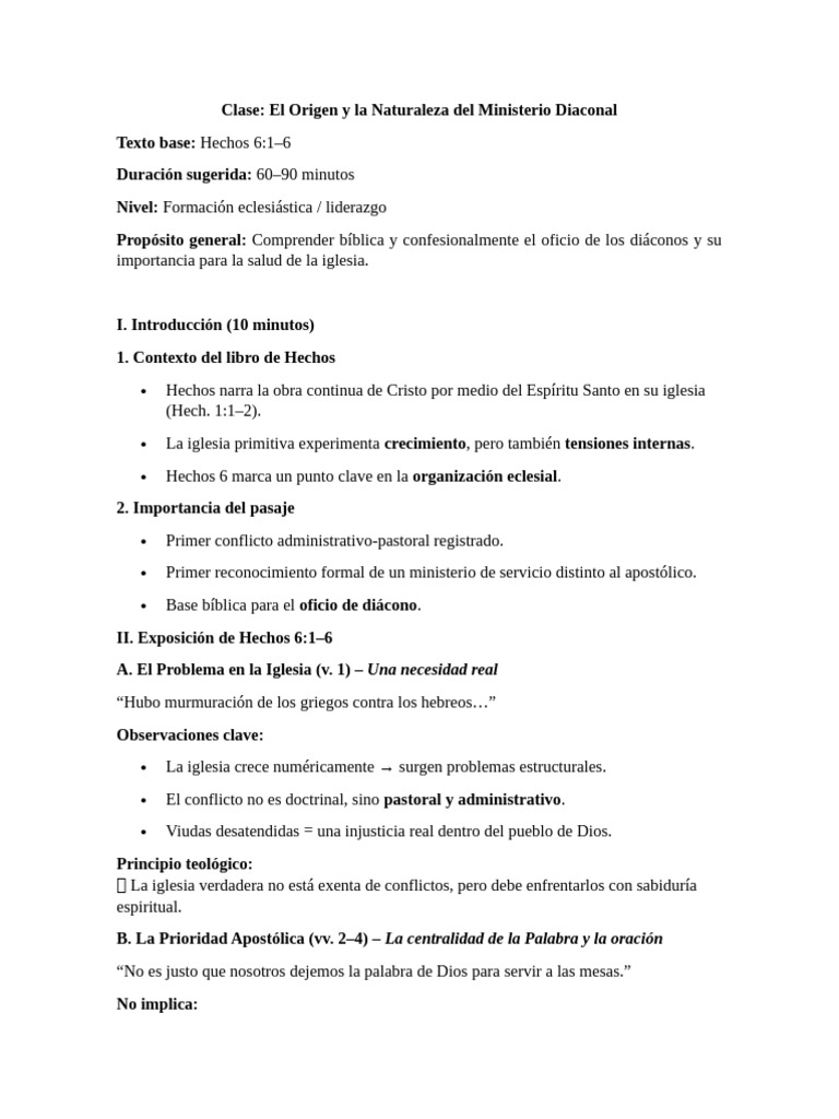 El Origen y La Naturaleza Del Ministerio Diaconal | PDF | Diácono ...