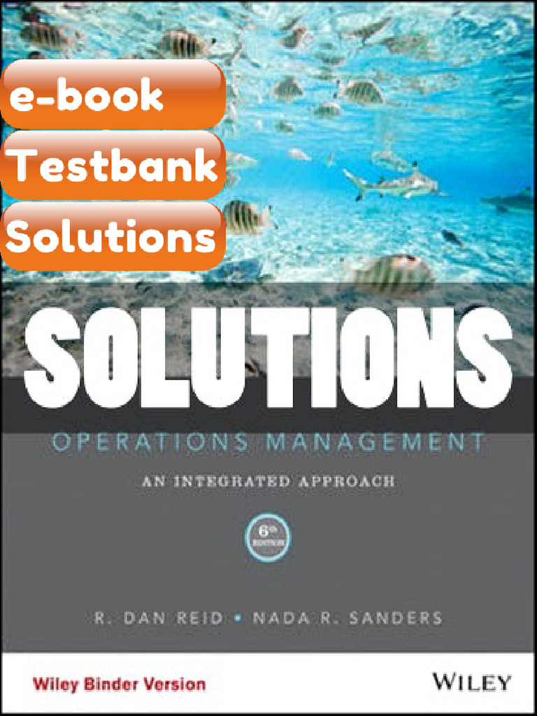 Testbank Operations Management 6 Ed Reid Fast Download | PDF ...