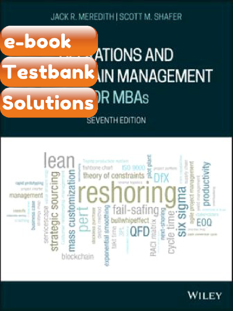 Testbank Operations and Supply Chain Management for MBAs 7th Edition ...