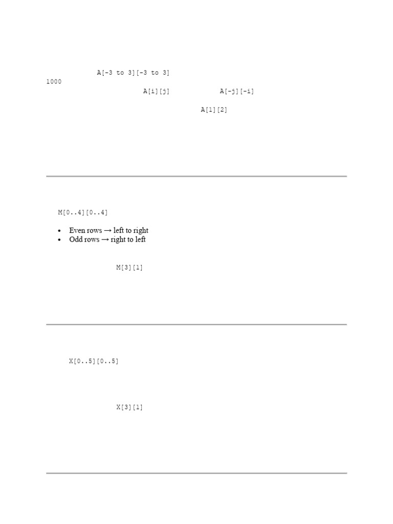 Array Address Calculation | PDF | Matrix (Mathematics) | Computer ...