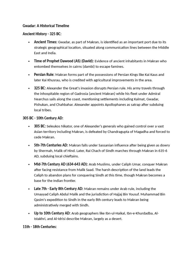 Detailed Timeline of Main Events | PDF