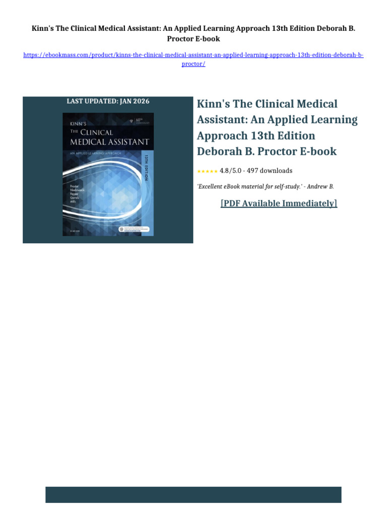 Kinn's The Clinical Medical Assistant: An Applied Learning Approach ...