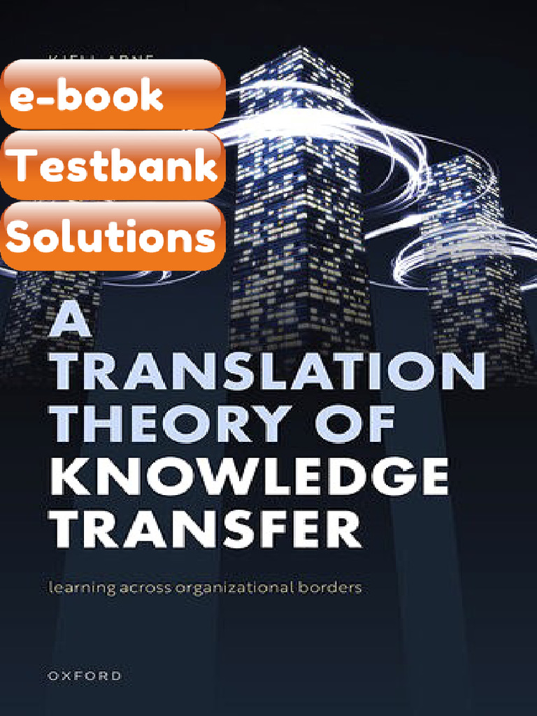 Testbank a Translation Theory of Knowledge Transfer Learning Across ...