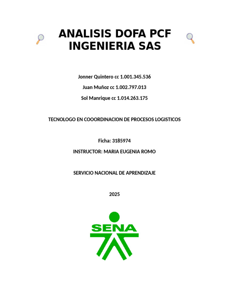 Dofa Jonner | PDF | Análisis FODA | Business