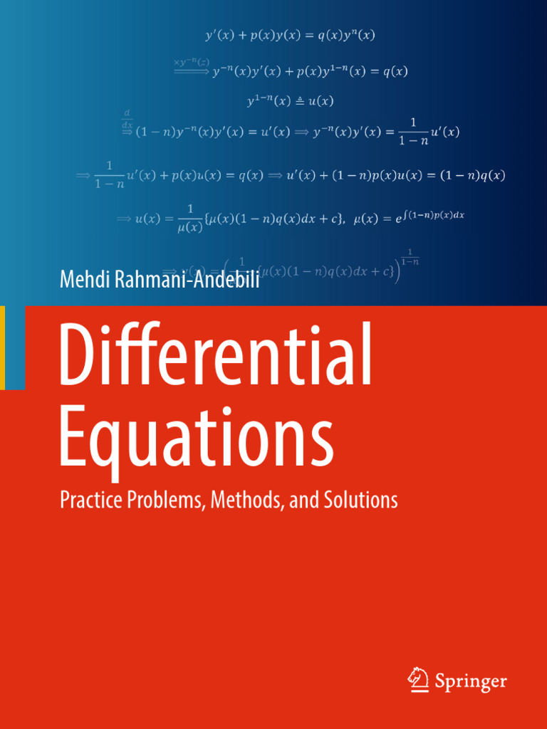 Differential Equations Practice Problems Methods and Solutions 1st Ed ...