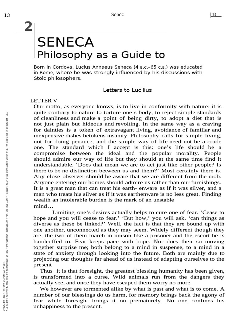 Seneca | PDF | Seneca The Younger
