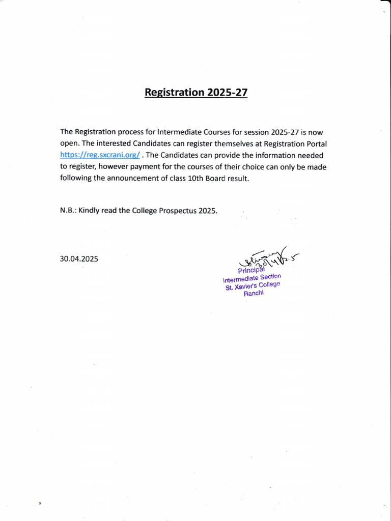 SXCRANI Registration Announcement | PDF