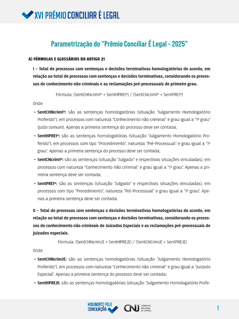 Parametrizacao Conciliar 2025 | PDF | Sentença (jurídico) | Habeas corpus