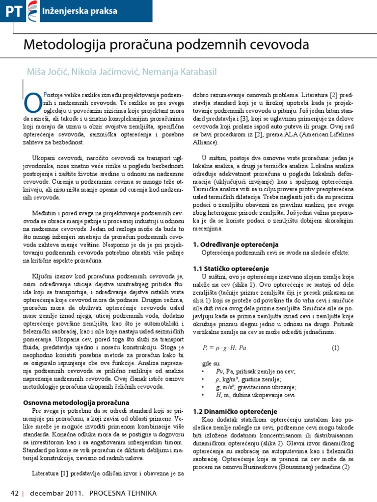 Metodologija Proracuna Potiska Podzemne Vode | PDF