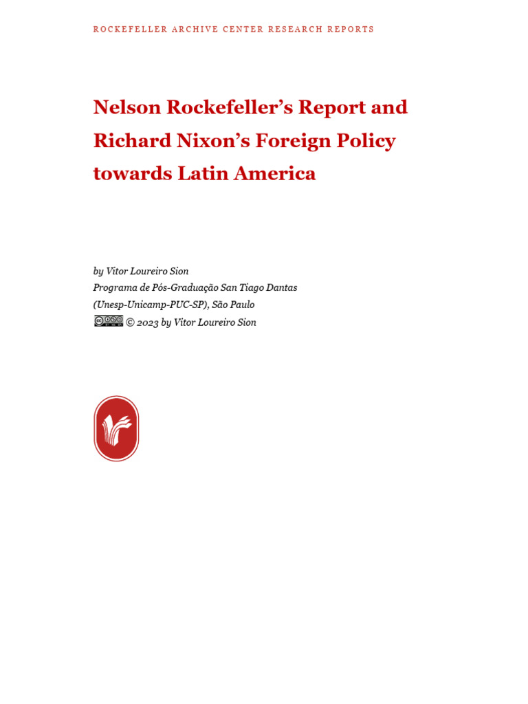 Nelson Rockefeller's Report and and Richard Nixon's Foreign Policy ...