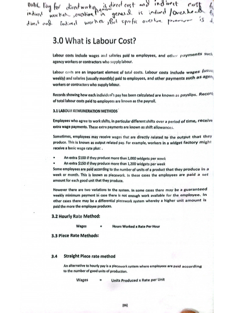 Labour Cost | PDF