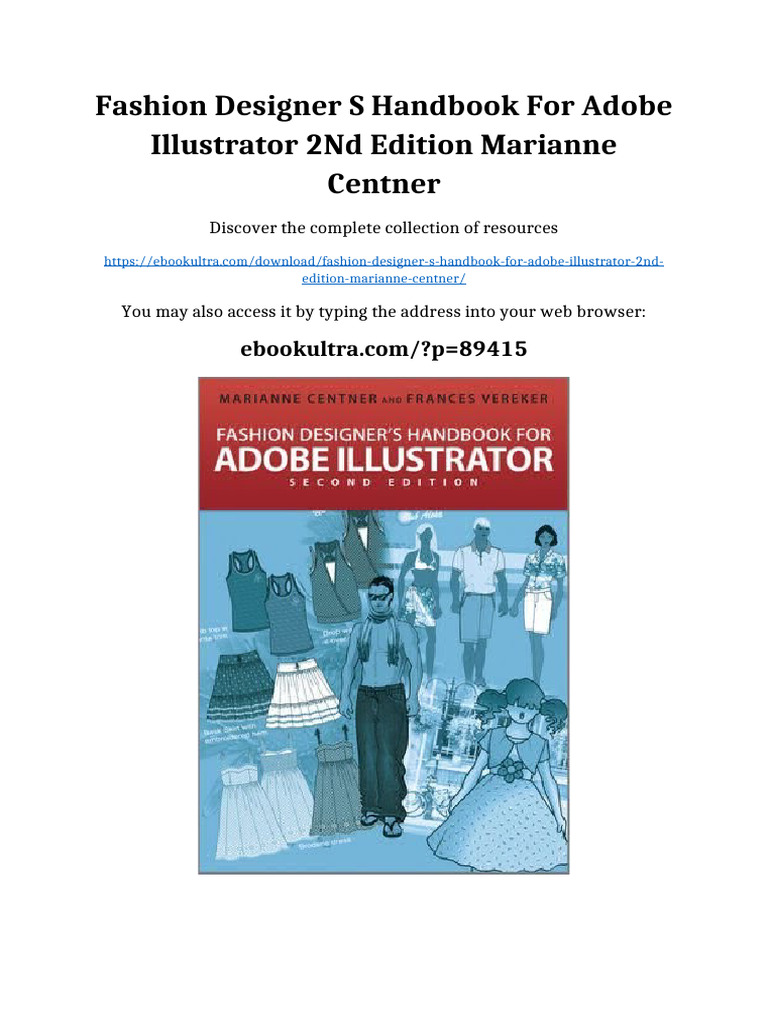 Fashion Designer S Handbook For Adobe Illustrator 2nd Edition Marianne ...
