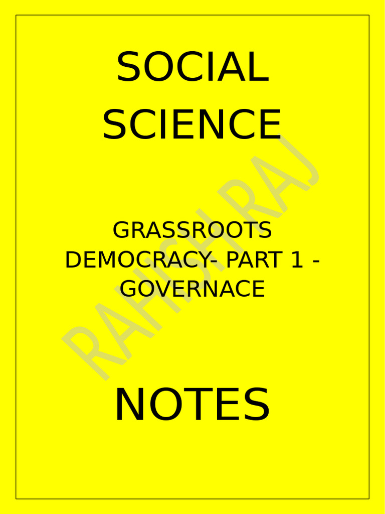Grassroots Democracy Part 1 - Governance | PDF | Political Science ...
